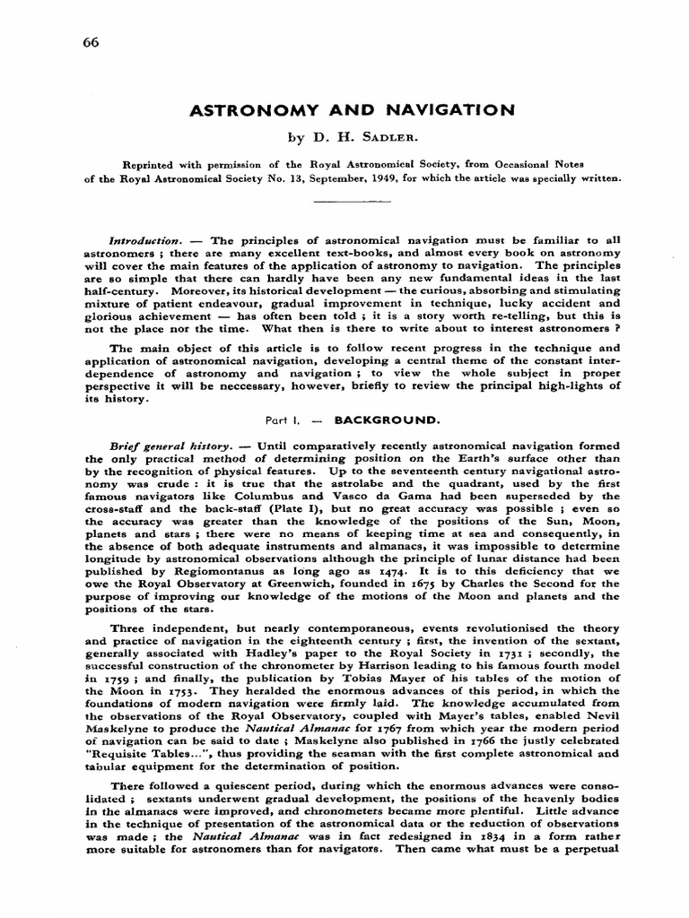 Astronomy and Navigation | PDF | Navigation | Longitude