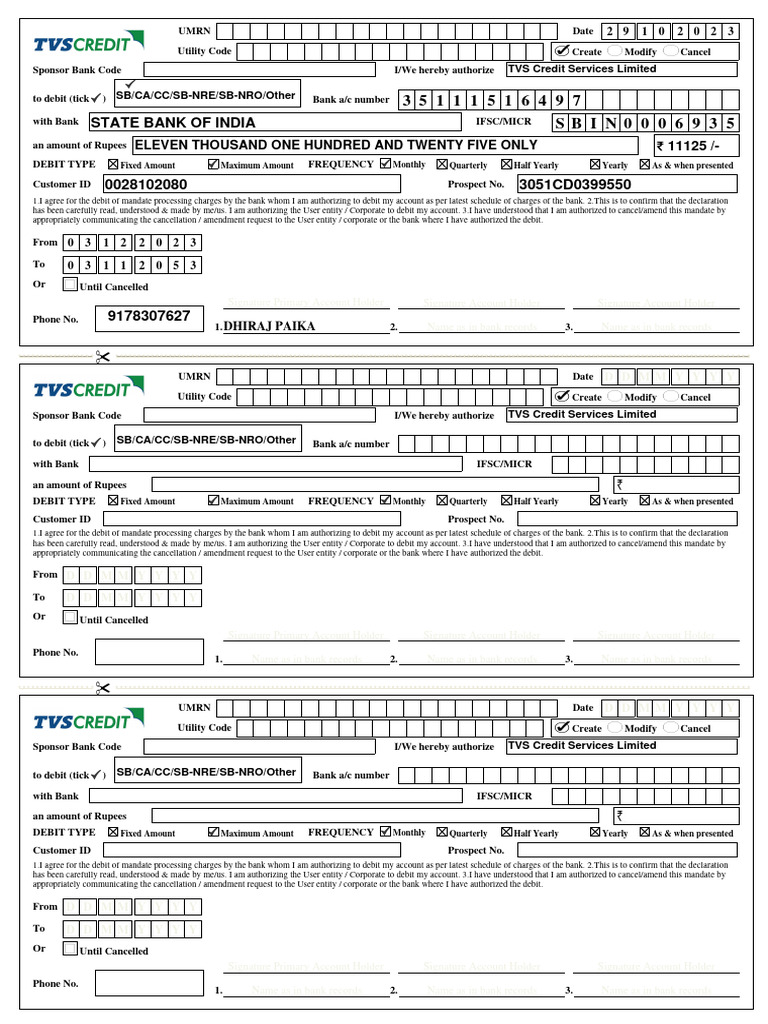 Ach Form | PDF | Debit Card | Banks