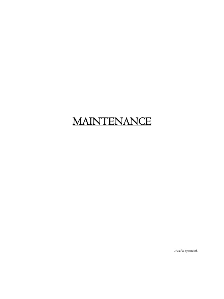 Maintenance-System Standard | PDF | Vacuum Tube | Capacitor