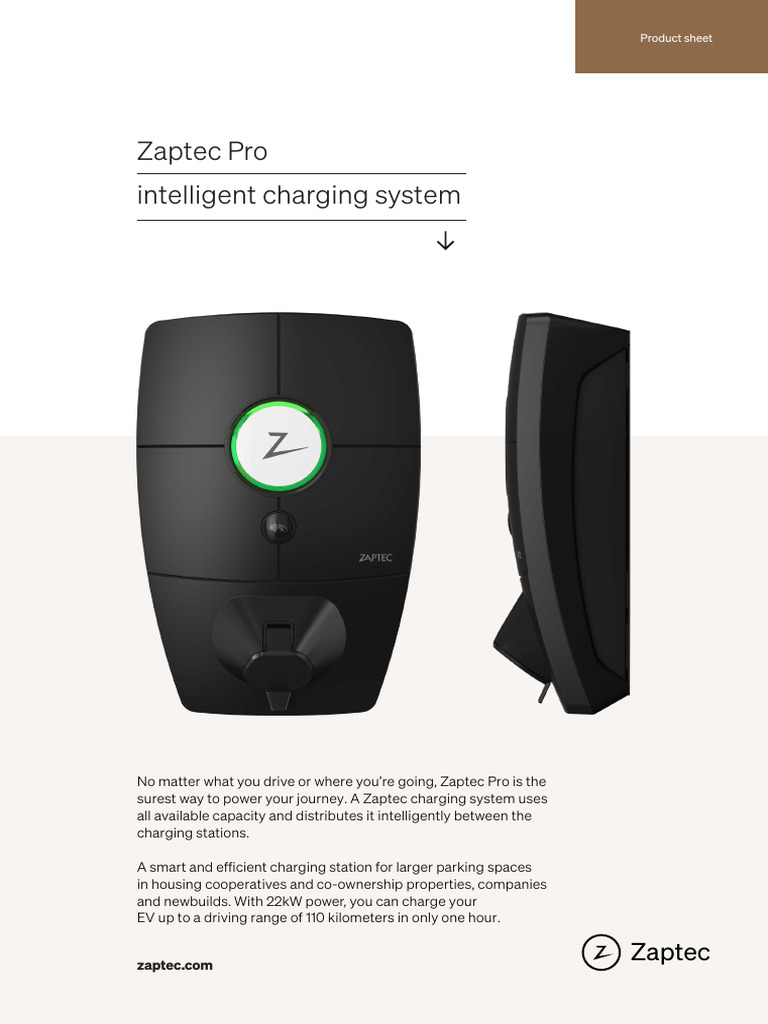 En - Product Sheet - Zaptec Pro - 27.05.2021 | PDF | Electric Power ...
