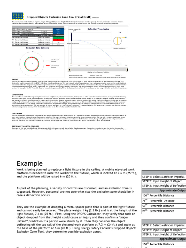 Dropped Objects Exclusion Zone Tool (Final Draft) | PDF | Friction ...