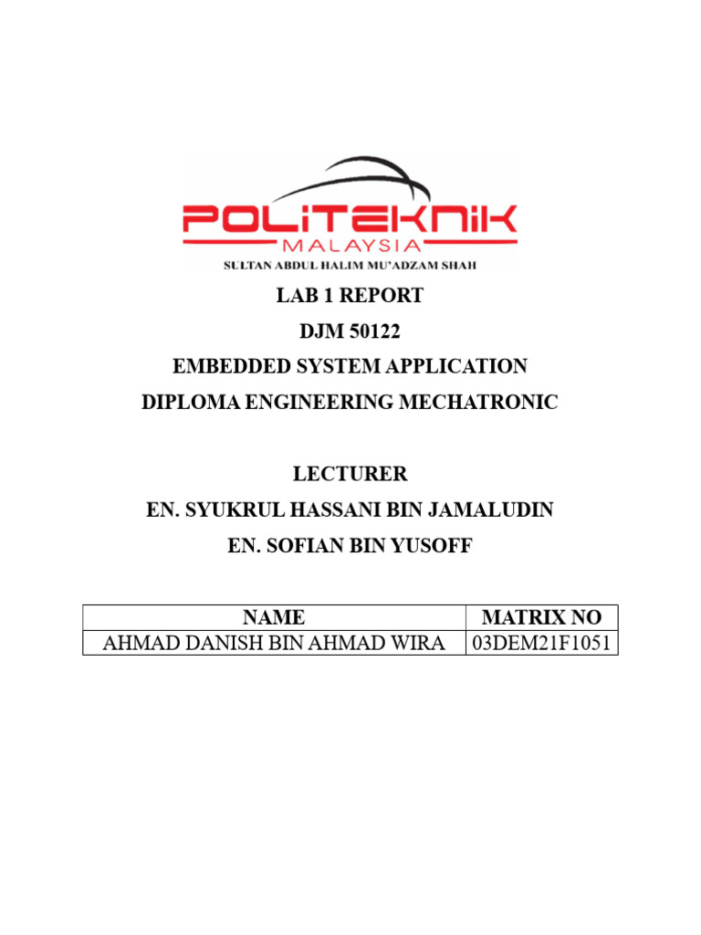 Report1 Embeded Wong Setel | PDF | Integrated Development Environment ...
