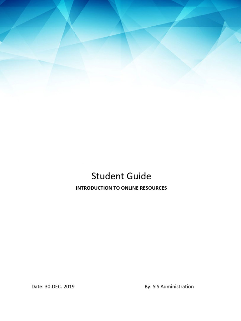 UOS SIS Student Guide | PDF | Login | Password