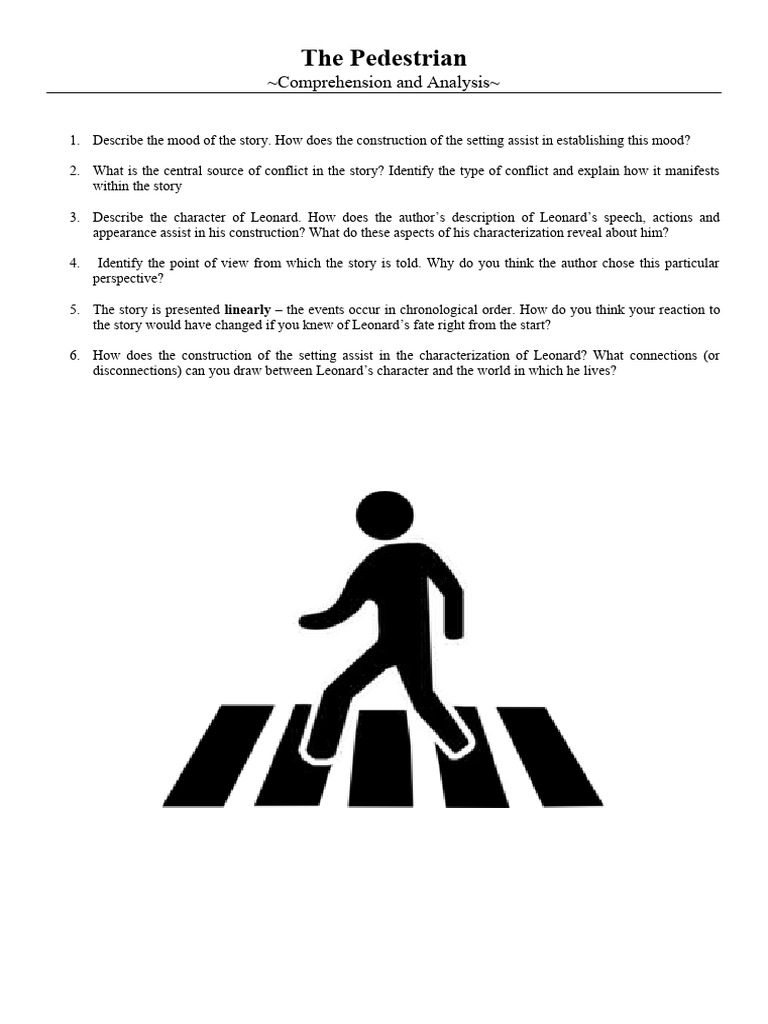 Analyzing Mood and Conflict in "The Pedestrian" | PDF