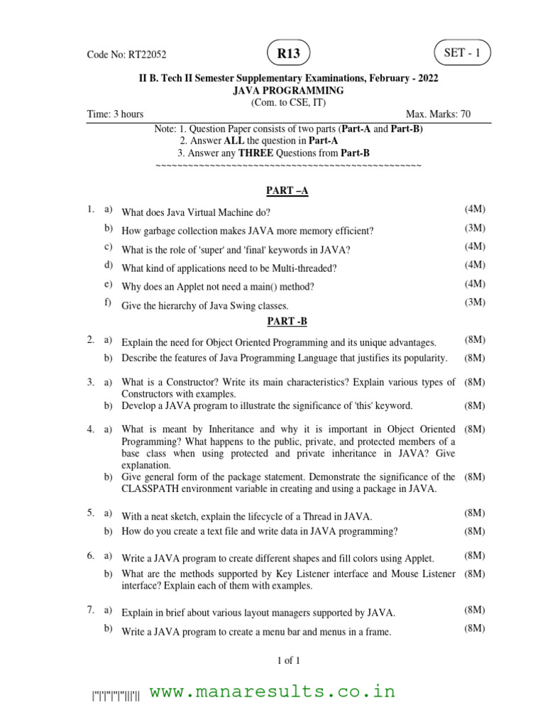 Java 1 Pdf Java Programming Language Class Computer Programming