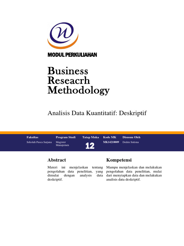 Modul Pertemuan 12 BRM | PDF