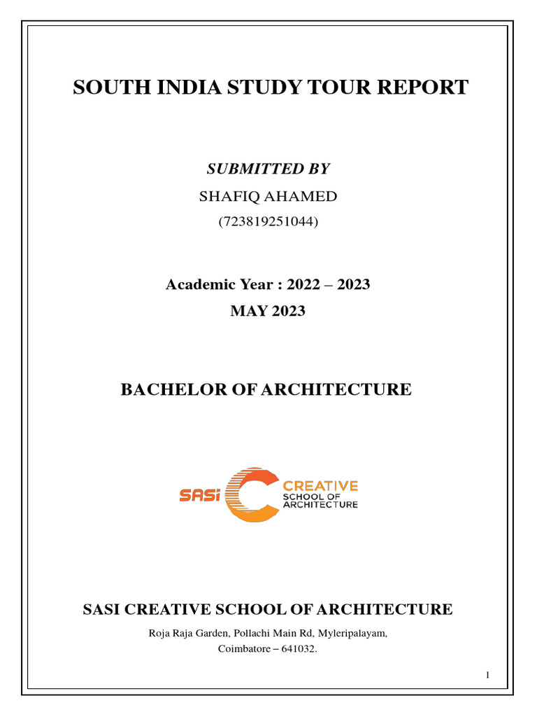 South India Architecture Tour | PDF