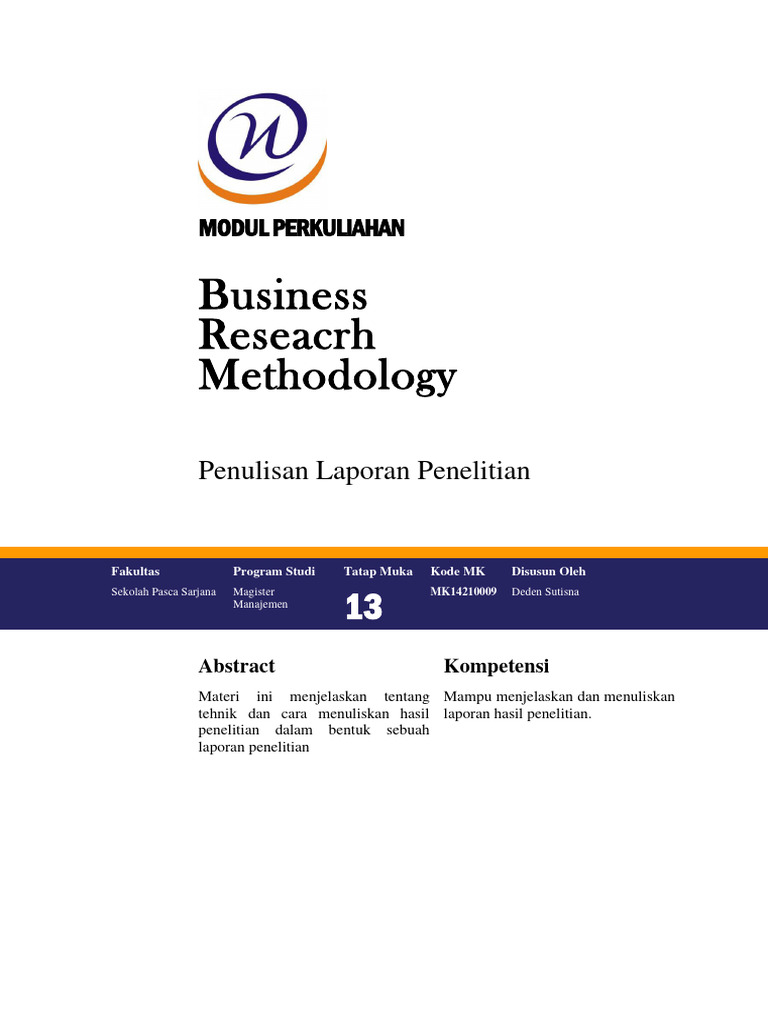 Modul Pertemuan 14 BRM | PDF | Karier & Perkembangan