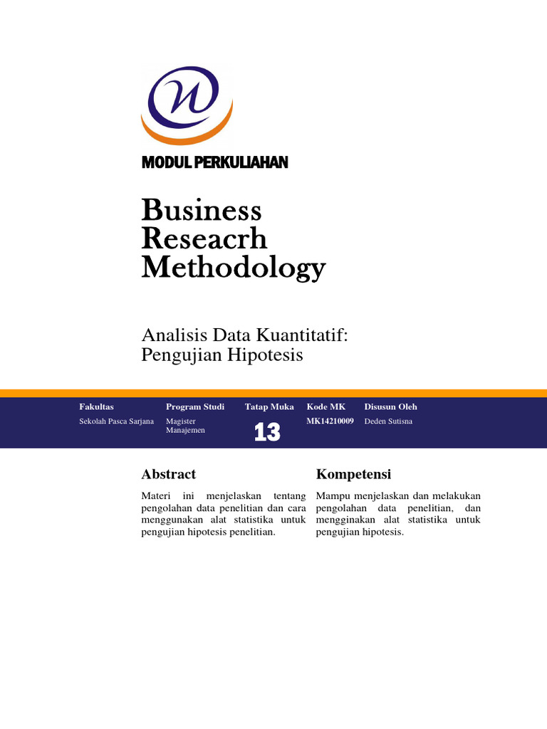 Modul Pertemuan 13 BRM | PDF