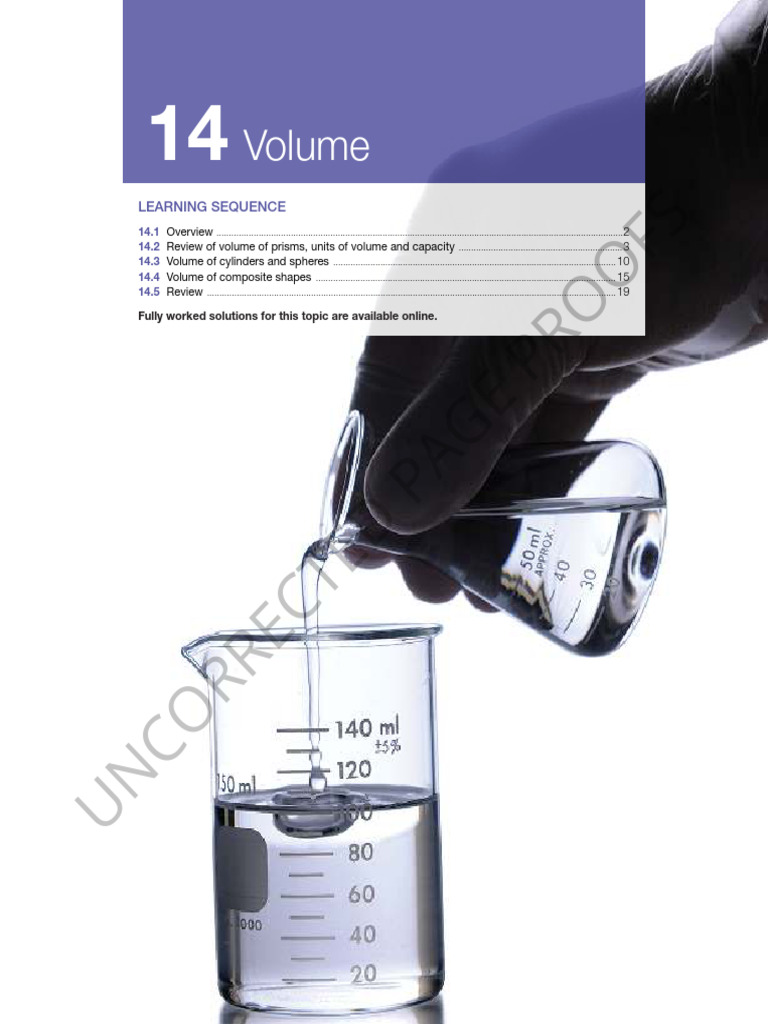 C 14 Volume | PDF | Litre | Volume