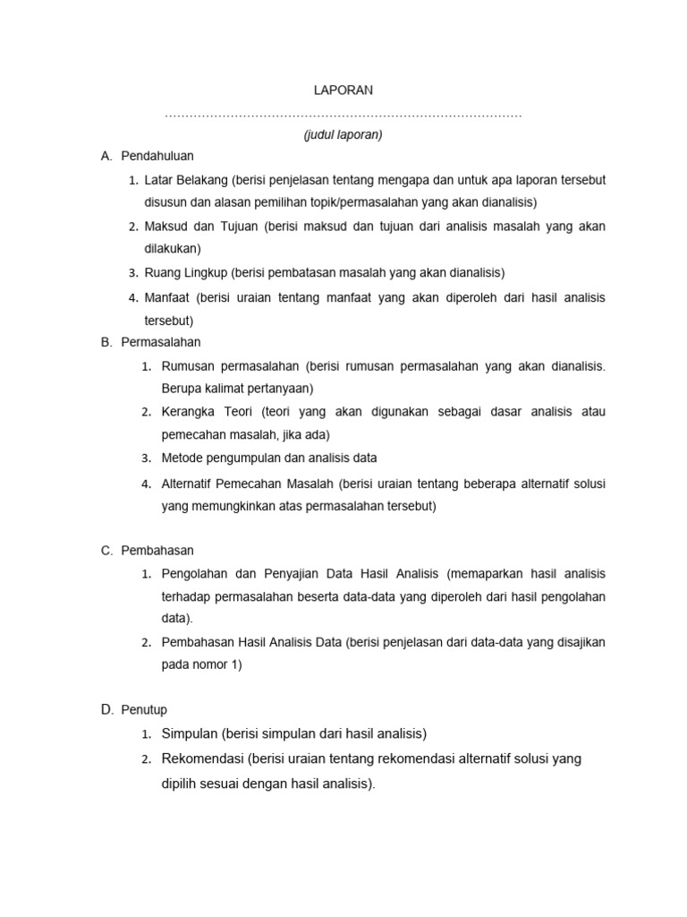 Format Laporan | PDF