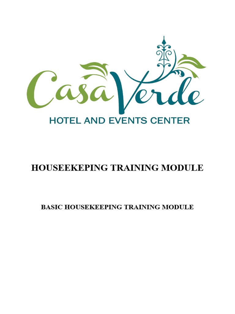 Houseekeping Training Module | PDF | Bed | Housekeeping