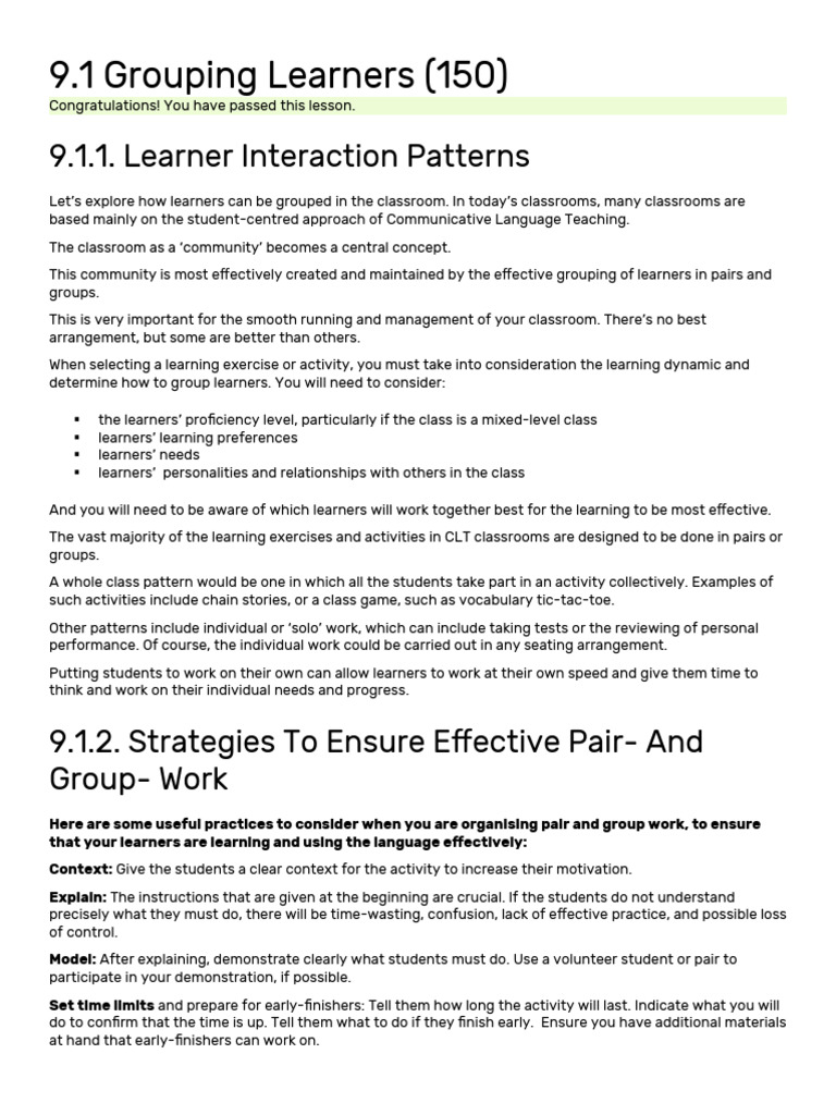 Module 9 | Download Free PDF | Learning | Teachers