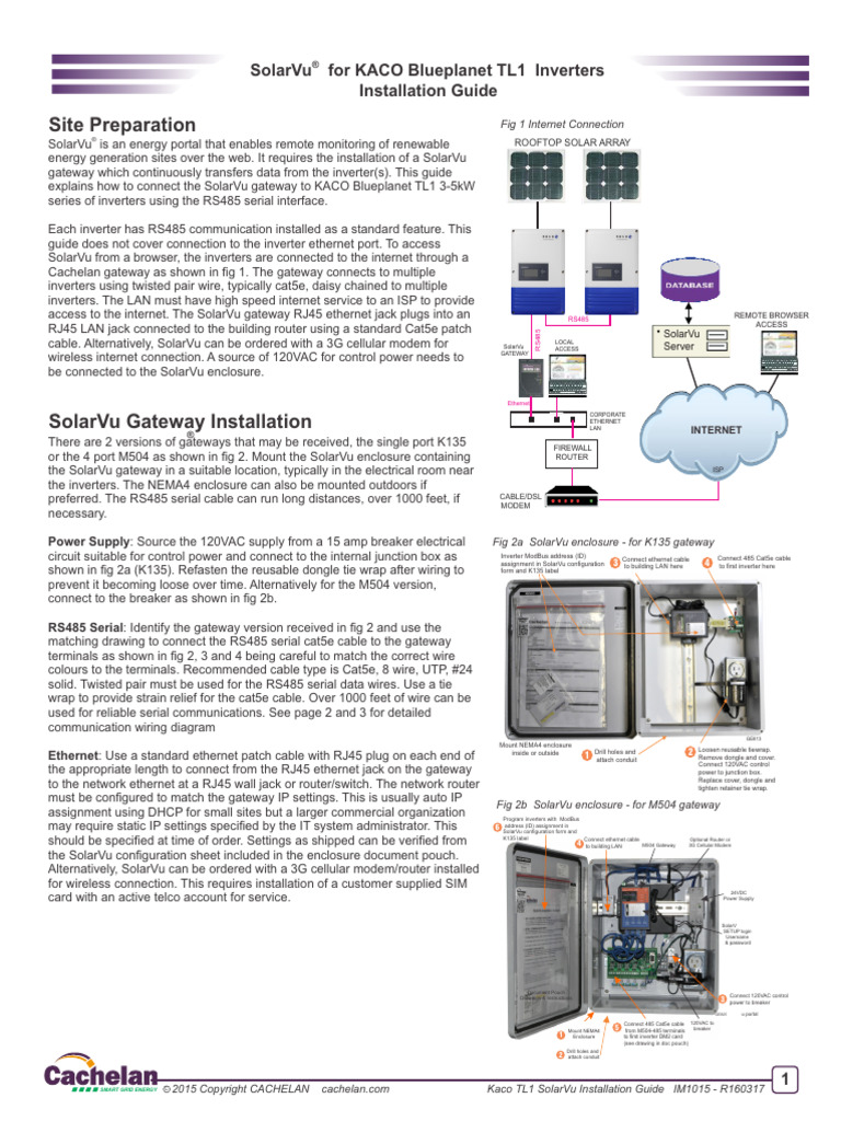 SolarVu-KACO BP TL1 Installation IM1015-160317 | PDF | Ip Address | Computer Network
