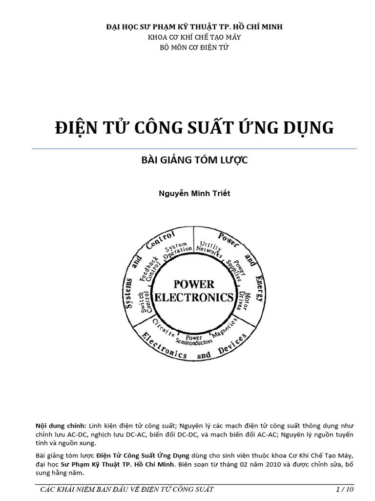 Triet BaiGiang DienTuCongSuat Ch1 KhaiNiemCoBan | PDF