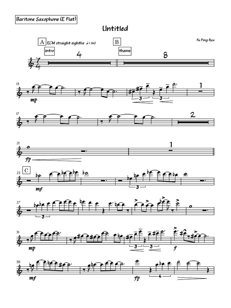 03 - Baritone Saxophone (E Flat) - Untitled | PDF | Saxophone ...