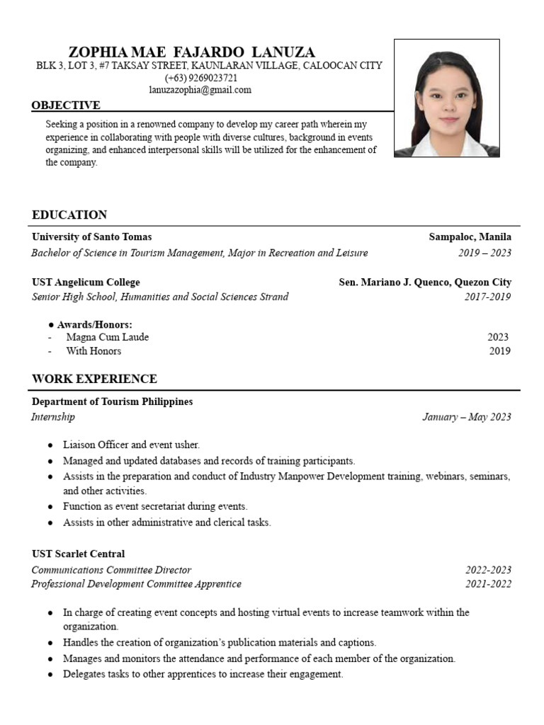 Resume ZOPHIALANUZA | PDF | Learning | Human Communication