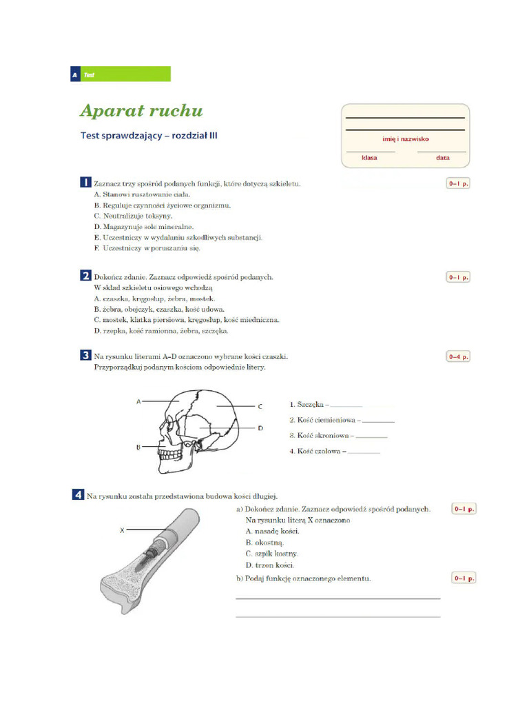 Biologia Aparat Ruchu | PDF