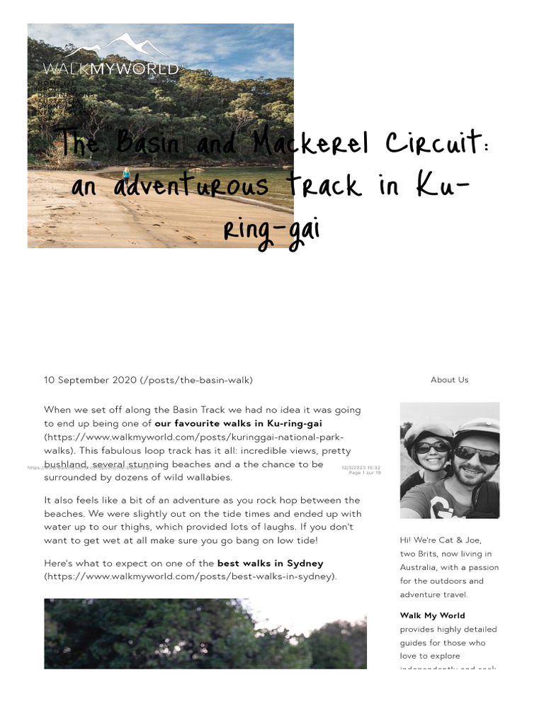 The Basin and Mackerel Circuit - An Adventurous Track in Ku-Ring-Gai ...