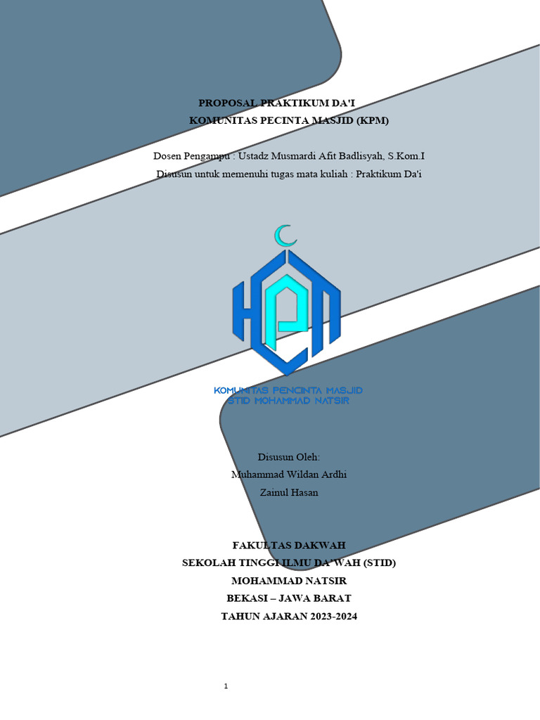 Proposal Kegiatan KPM STID Mohammad Natsir | PDF | Karier & Perkembangan | Perjalanan