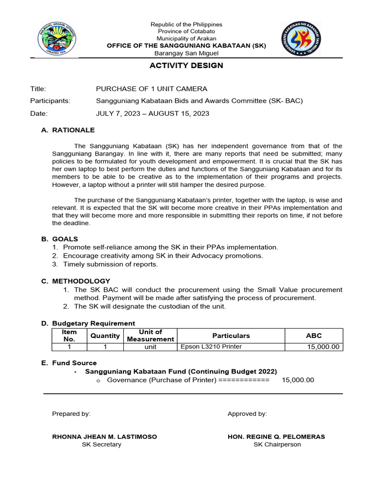 Purchase of Printer | PDF | Government