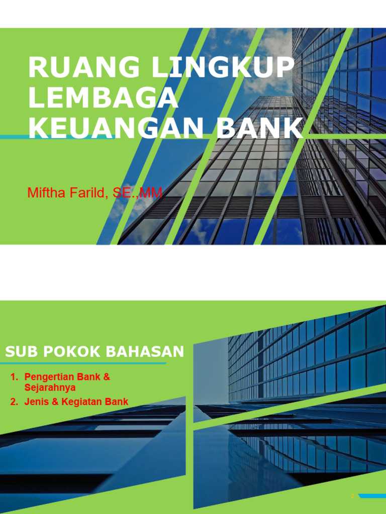Ruang Lingkup Lembaga Keuangan Bank | PDF | Perjalanan