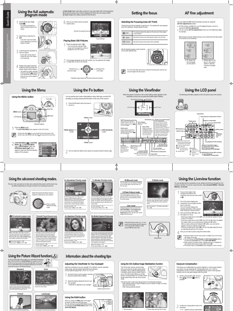 GX-20 QG Eng 0307 | PDF | Shutter Speed | Live Preview