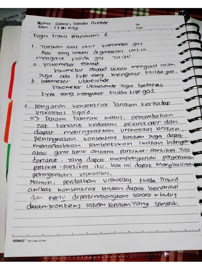 Tugas 6 Fisika - Gabriel | PDF