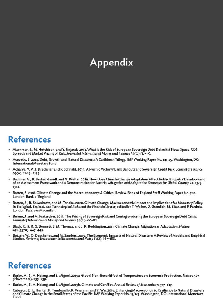 Elearning Climate Change Sovereign Risk Appendix | PDF | Gross Domestic Product | Climate Resilience