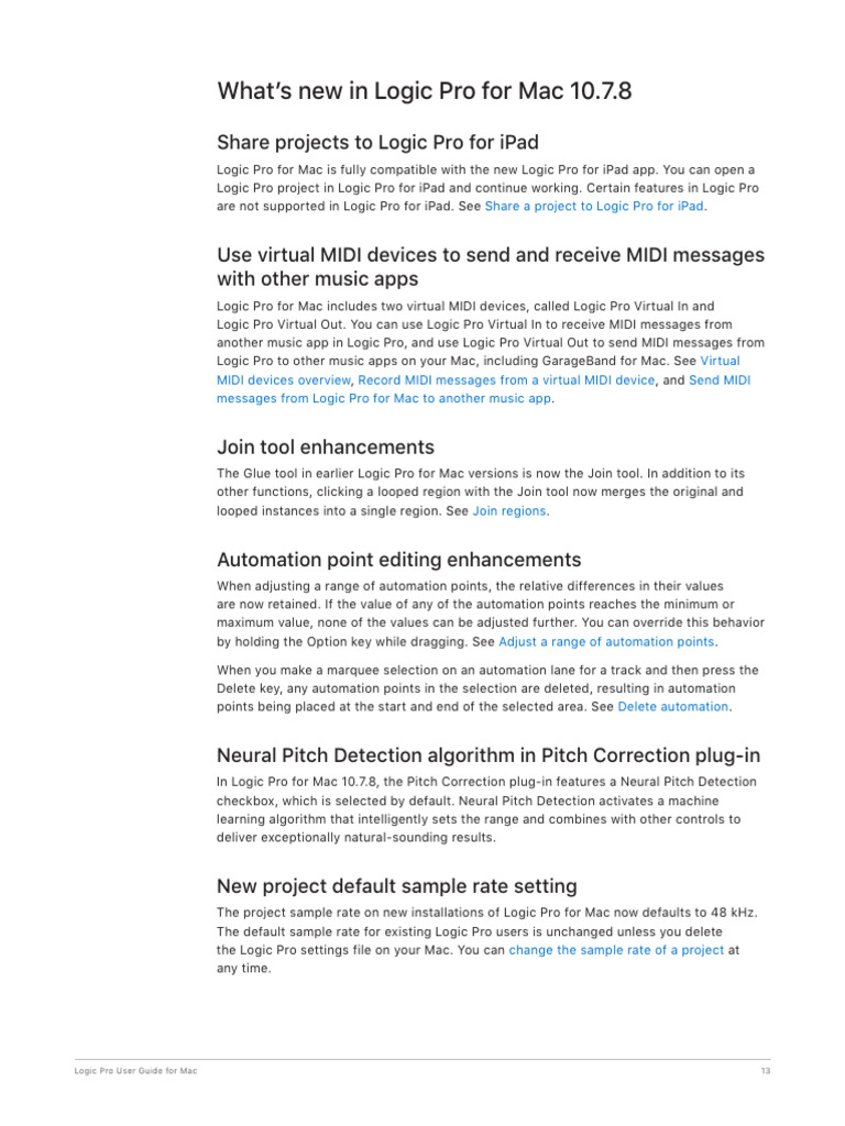 Pages From LOGIC PRO GUIDE-4 | PDF | I Pad | Garage Band