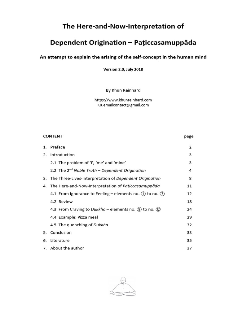 Dependent Origination | PDF | Noble Eightfold Path | Karma