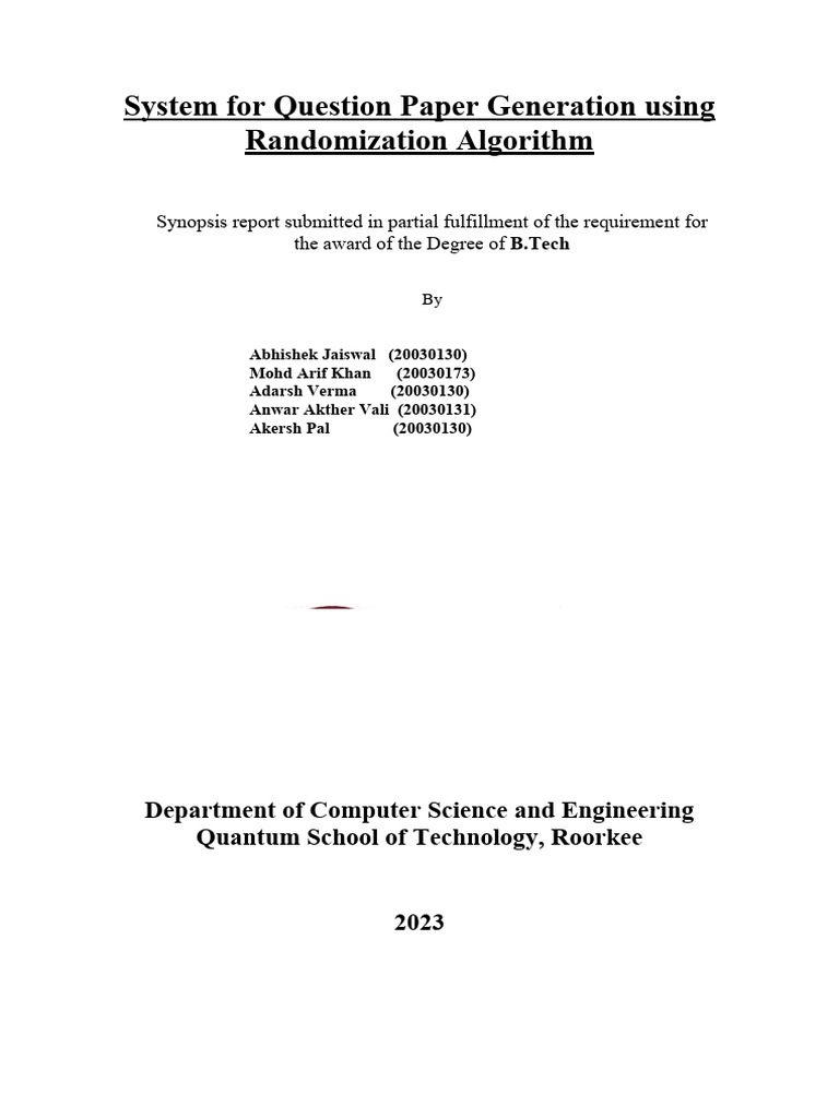 Project Synopsis Format | PDF | User (Computing) | Class (Computer ... Project Synopsis Format | PDF | User (Computing) | Class (Computer ...