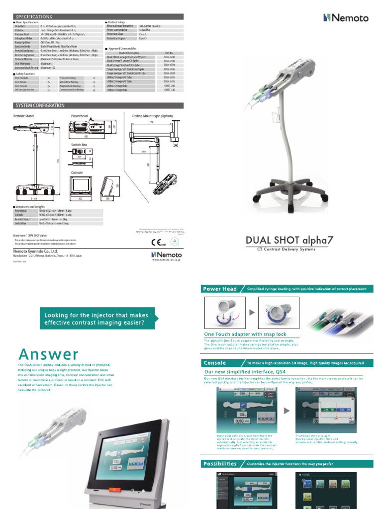 Catalogue Dual Shot Alpha 7 | PDF | Syringe | Electricity