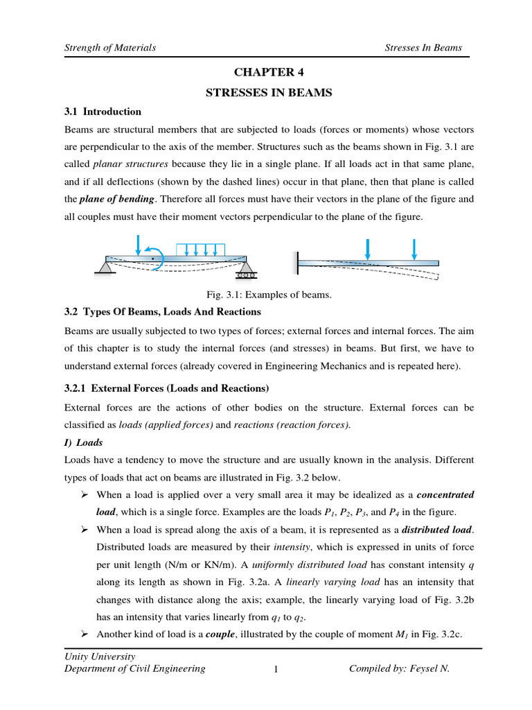 Chapter-4-Stresses in Beams | PDF | Bending | Beam (Structure)