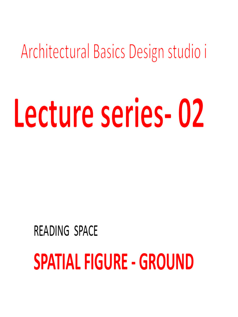 Architectural Basics Design I - Lecture 02 | PDF | Shape | Perception