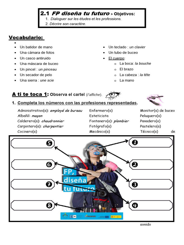 2.1 FP Diseña Tu Futuro, Reporteros, 3ème, P 64 | PDF 2.1 FP Diseña Tu Futuro, Reporteros, 3ème, P 64 | PDF