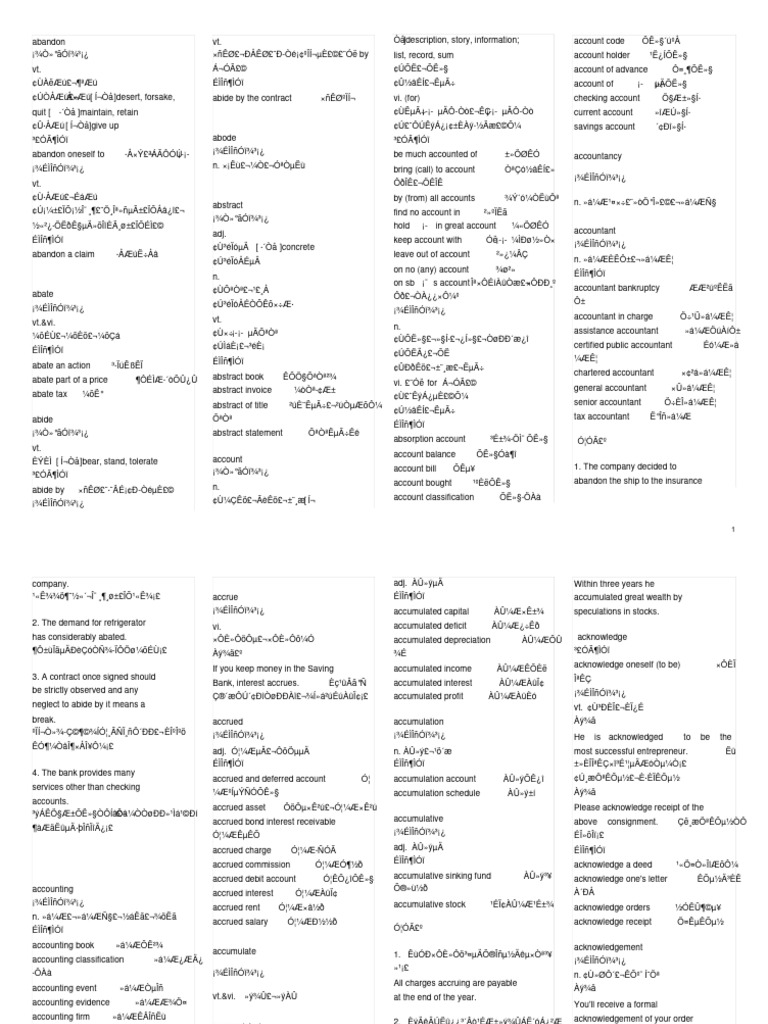 BEC超高频词打印版 | PDF