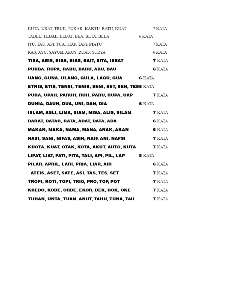 Tebak Kata | PDF
