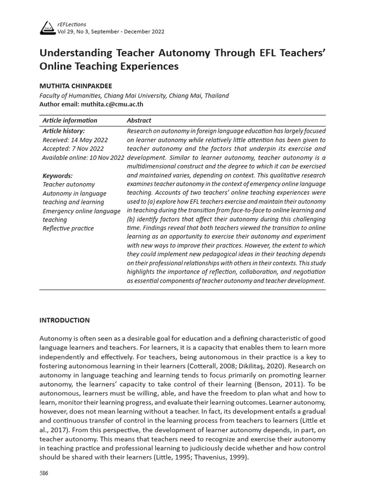 Research Teacher-Autonomy | PDF | Teachers | Autonomy