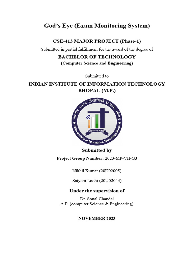 03 Editable Major - Project (Phase-1) Reort Format 7th Sem Dec 2023 | PDF | Use Case | Software ...