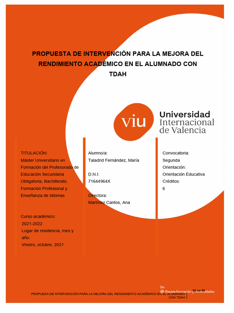 TFM Sin Portada | PDF | Desorden hiperactivo y deficit de atencion ...