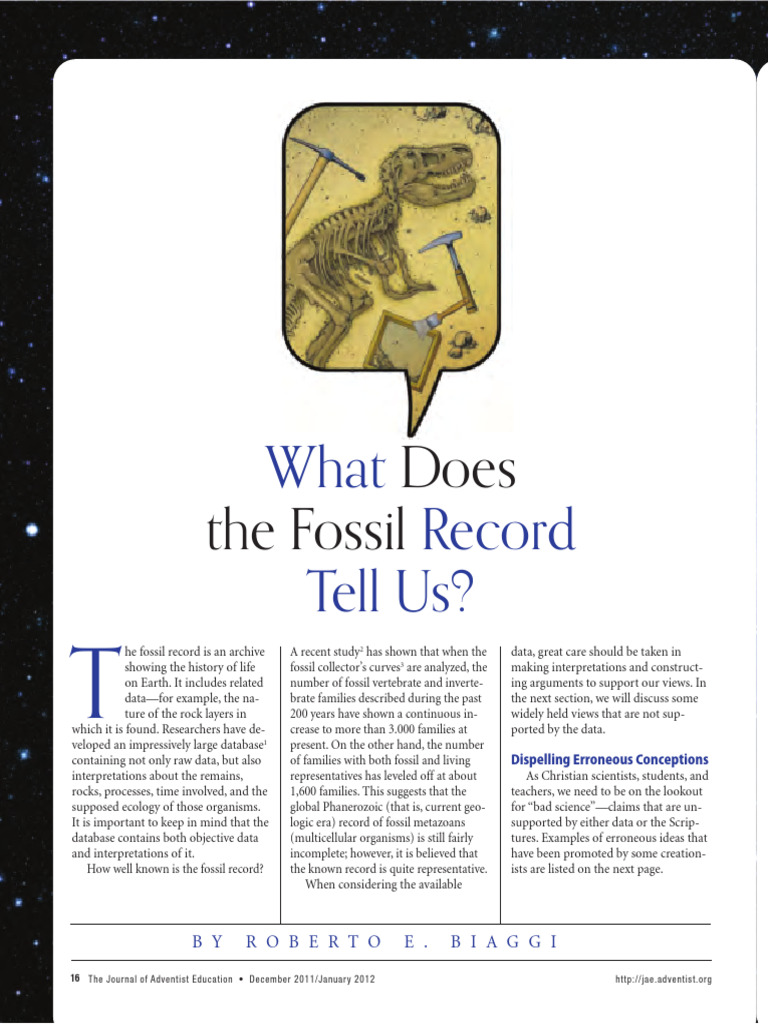 What Does The Fossil Record Tell Us | PDF | Fossil | Dinosaurs