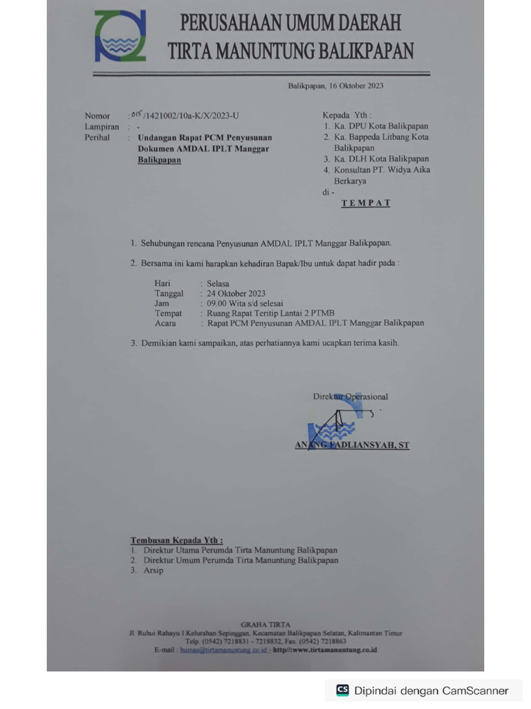 Rapat PCM Amdal-1 | PDF