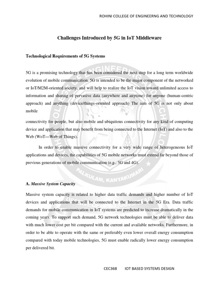 Challenges 5g | PDF | Internet Of Things | Computer Network