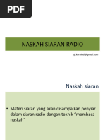 Contoh Naskah Radio untuk Siaran | PDF