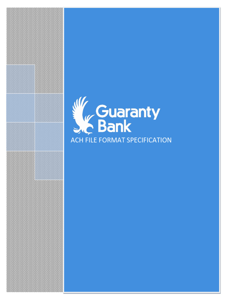 NACHA Format File Layout | PDF | Clearing (Finance) | Automated ...