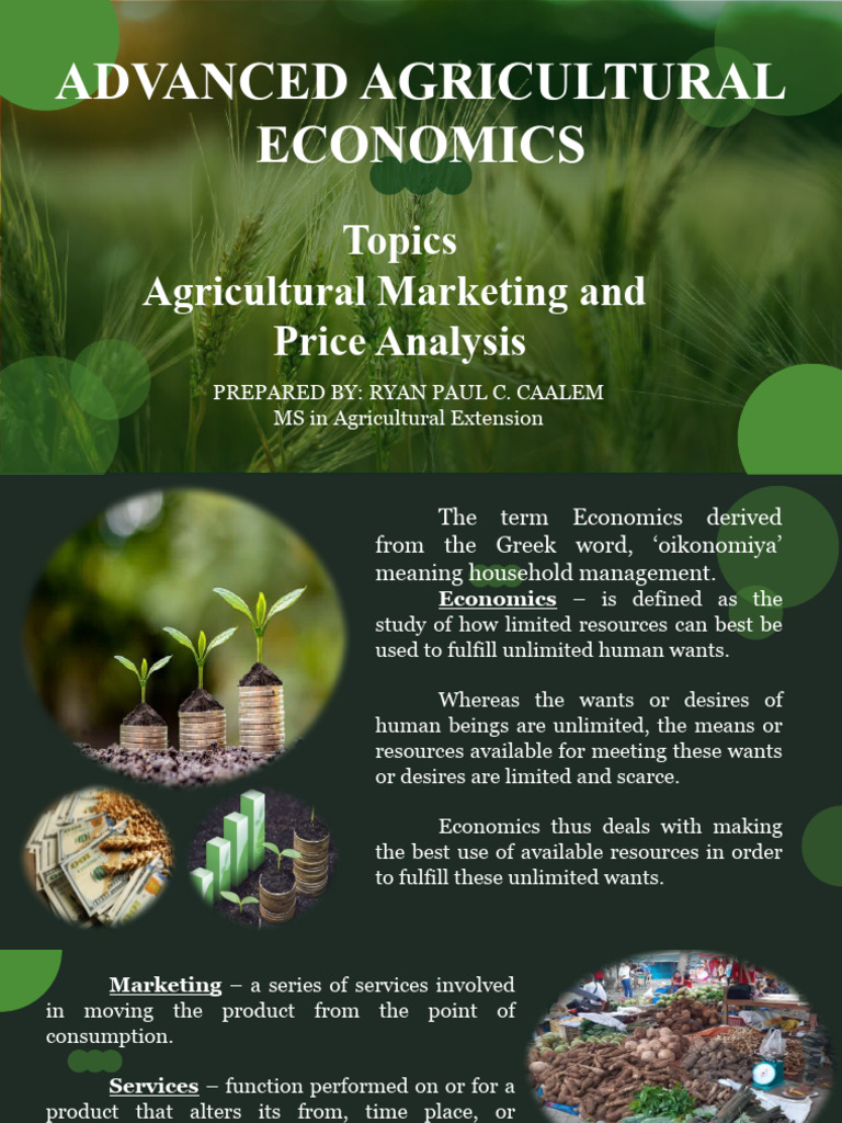 Agricultural Marketing and Price Analysis | PDF | Market (Economics ...