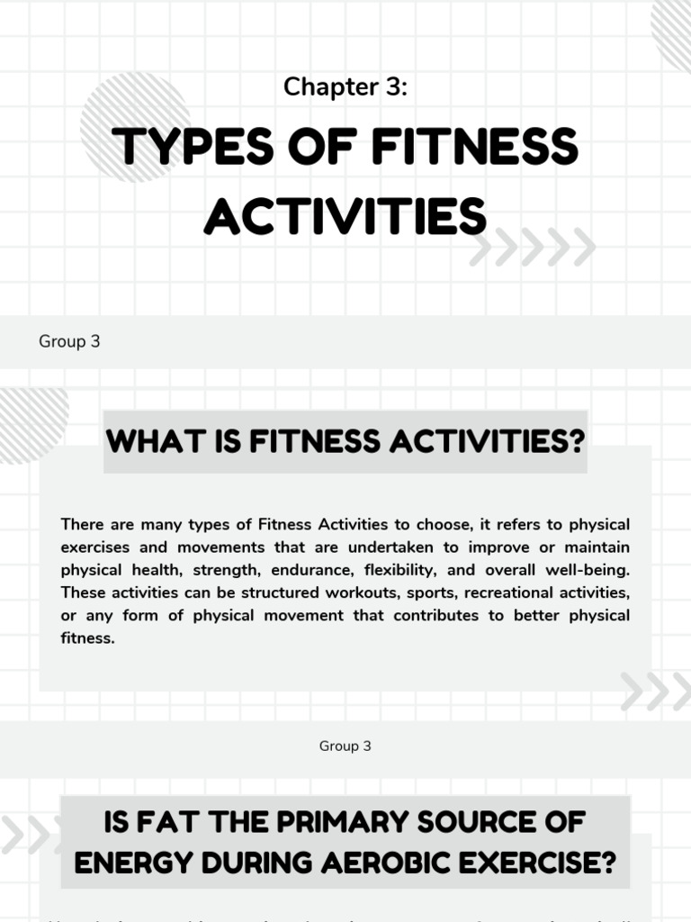Types of Fitness Activities | PDF | Aerobic Exercise | Skeletal Muscle