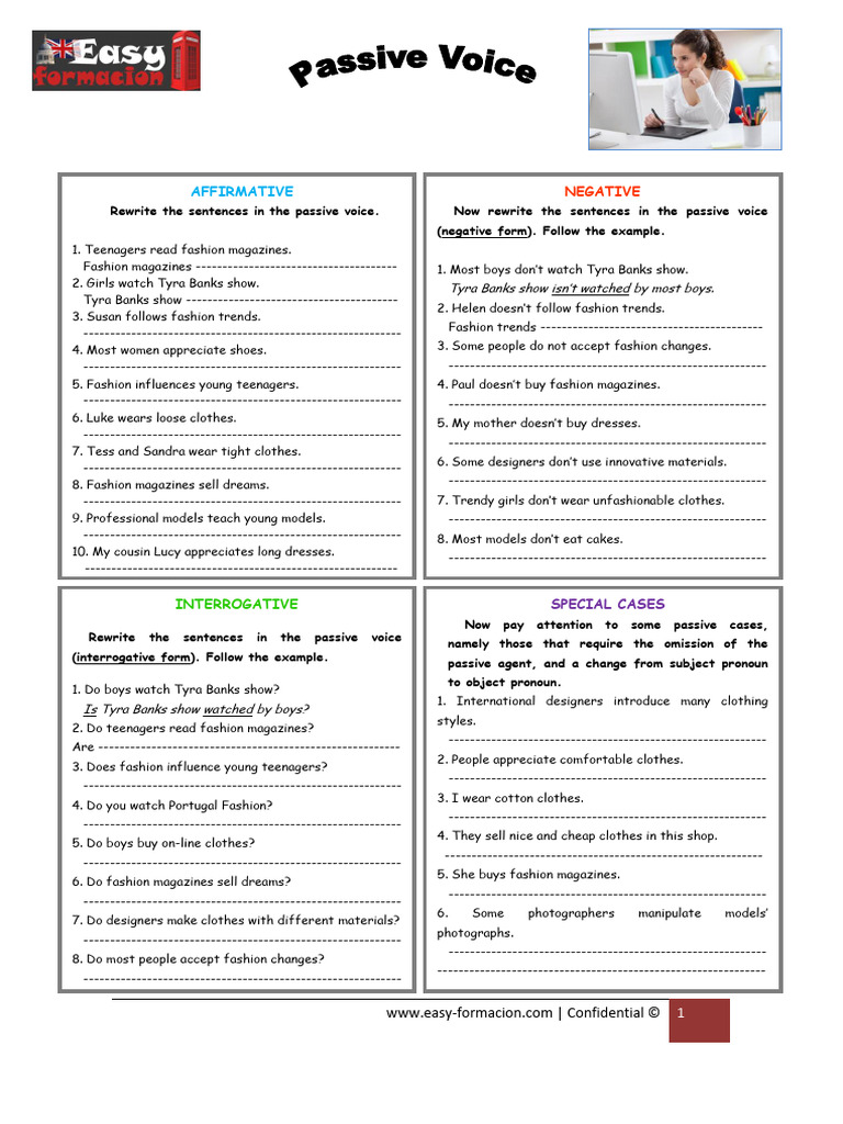 Passive Voice Exercises for Fashion Topics | PDF | Fashion | Clothing