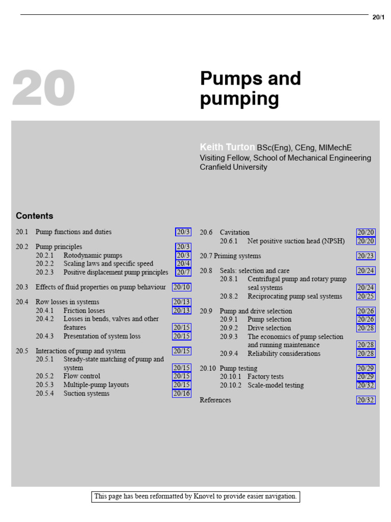 Pumps | PDF | Pump | Fluid Dynamics